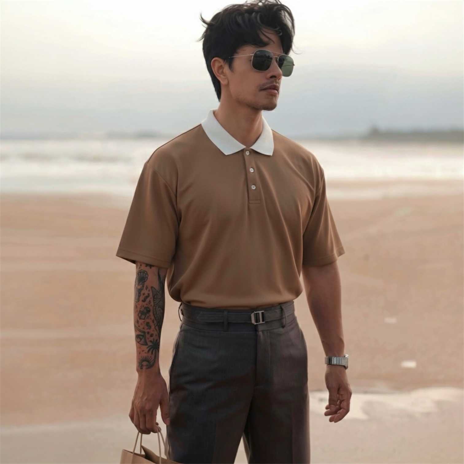 Nohan Polo Shirt - Contrast Collar - Relaxed Fit – LOCALS